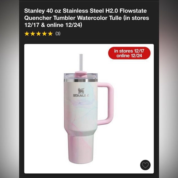 Stanley | Kitchen | New Stanley H2 Watercolor Tulle Target Exclusive ...